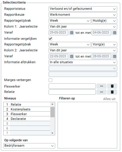 Overzicht - Rapportage detail